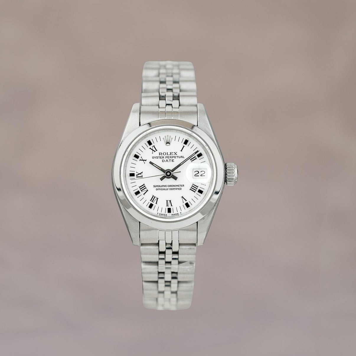 Rolex Datejust 26 White Roman Dial 69160 1990 – Gentry Timepieces